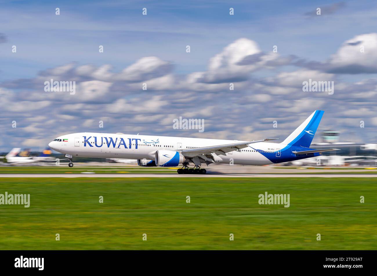 Munich, Germany - September 02. 2023 : Kuwait Airways Boeing 777-369ER ...