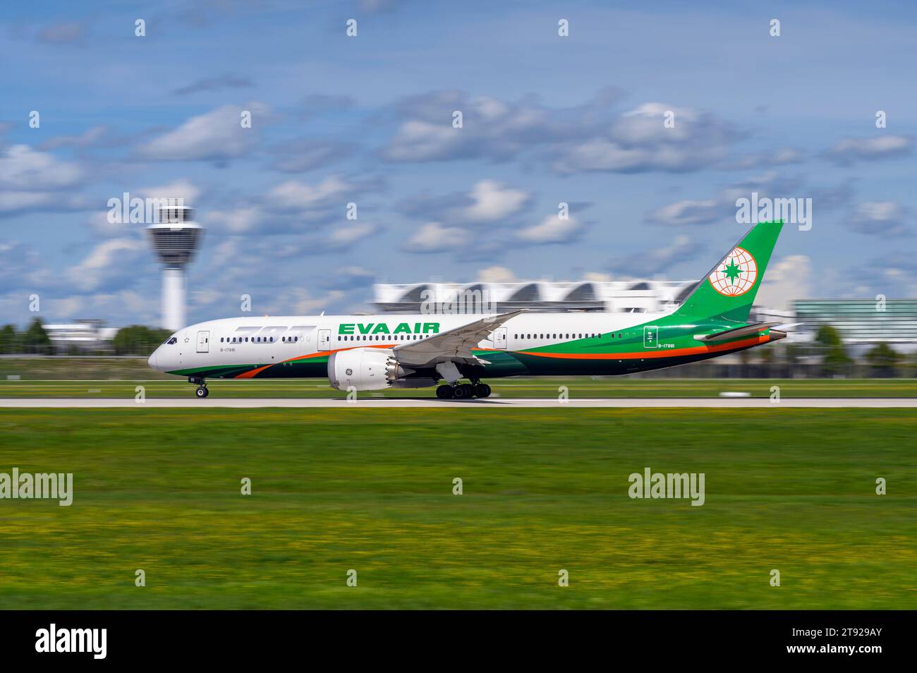Munich, Germany - September 02. 2023 : EVA Air Boeing 787-9 Dreamliner ...
