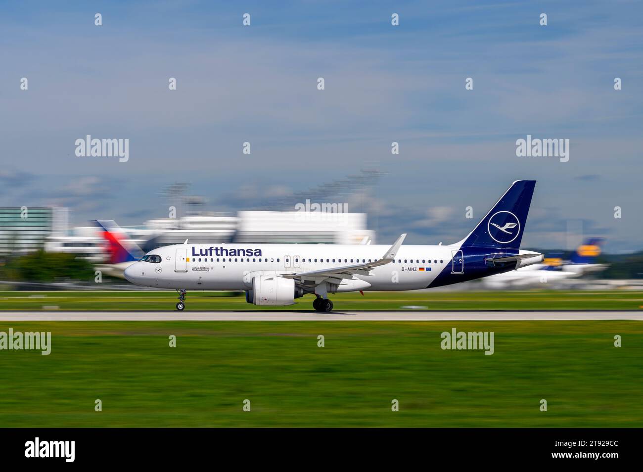 Munich, Germany - September 02. 2023 : Lufthansa Airbus A320-214 with ...