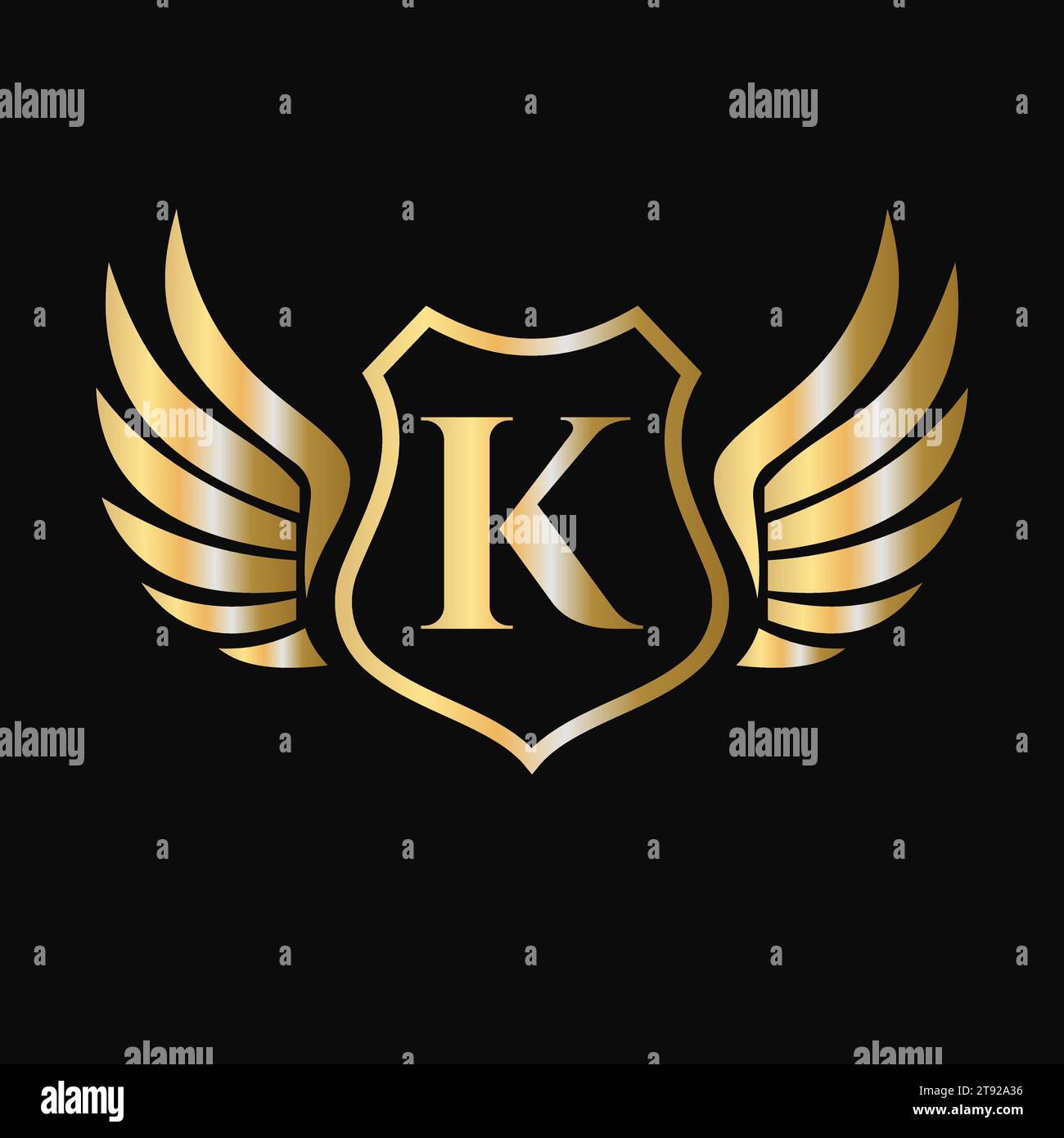 Win Logo On Letter K With Shield Symbol. Transportation Logotype Stock ...