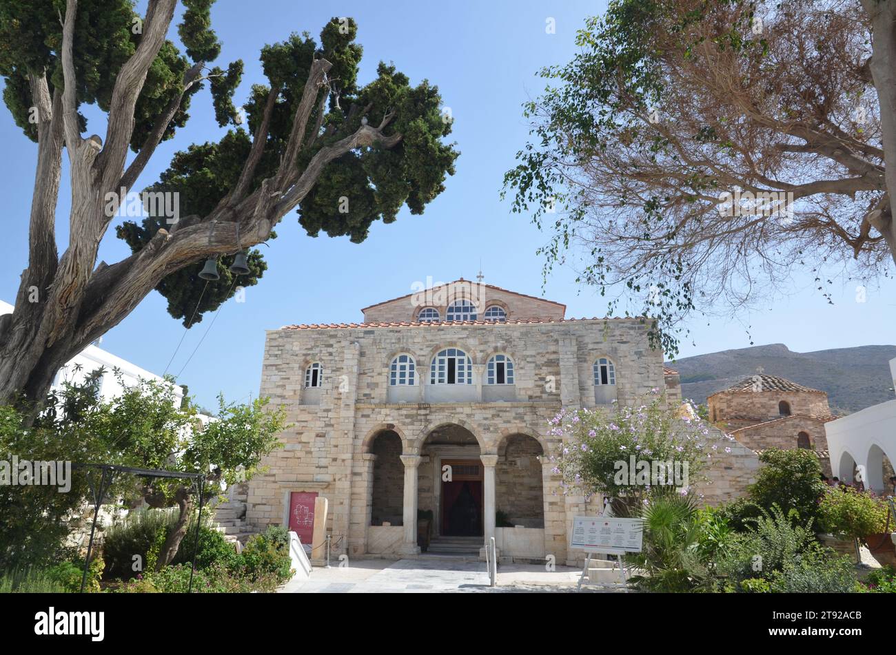 Greece, Aegean, Kyklades, Paros island the famous church of ...