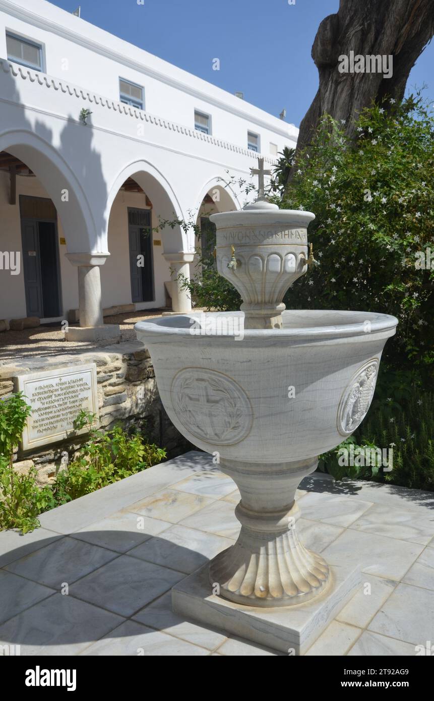 Greece, Aegean, Kyklades, Paros island the famous church of ...