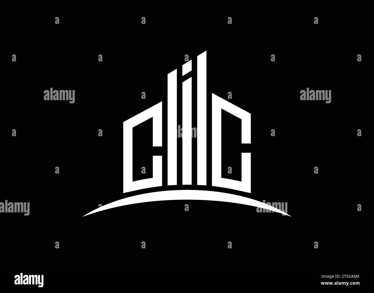 Letter CIC building vector monogram logo design template. Building ...