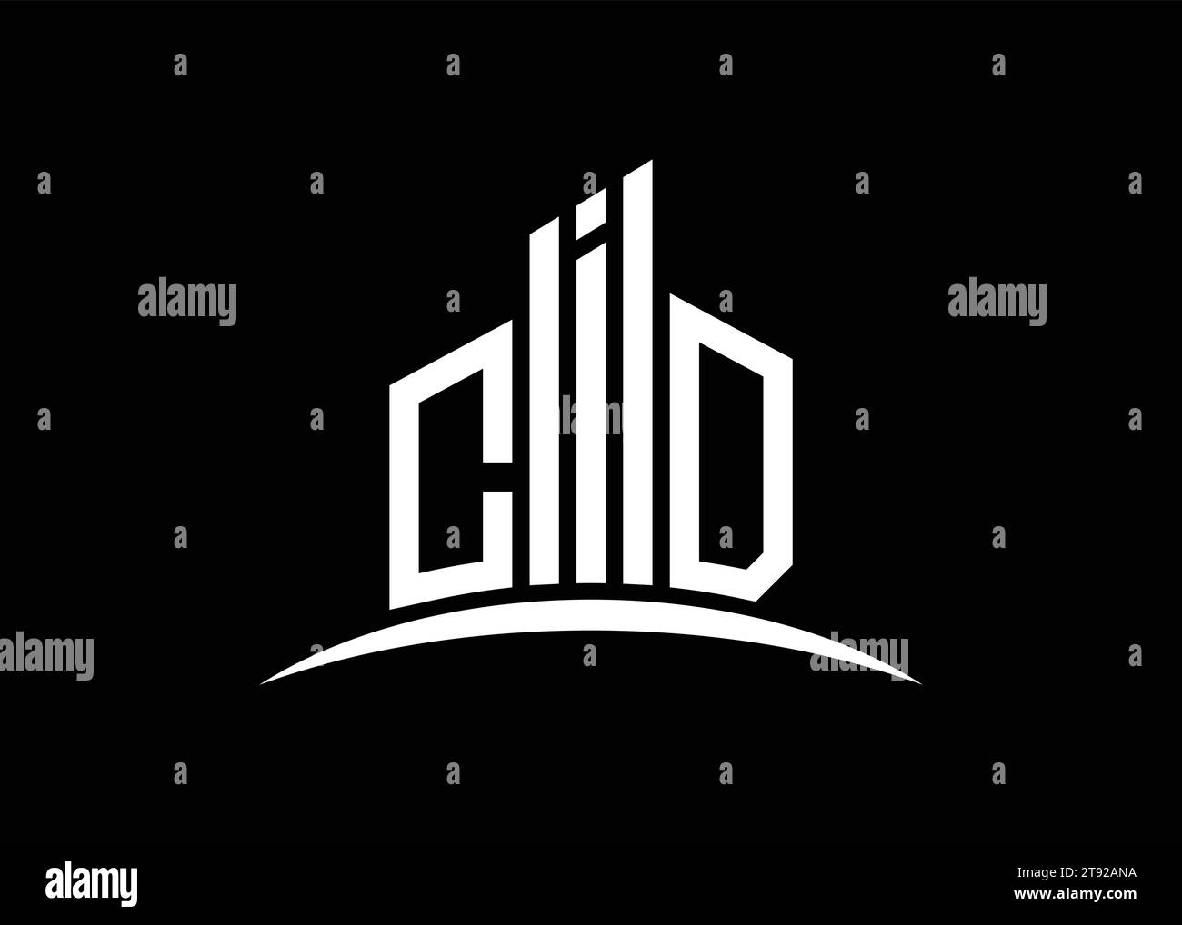 Letter CID building vector monogram logo design template. Building ...