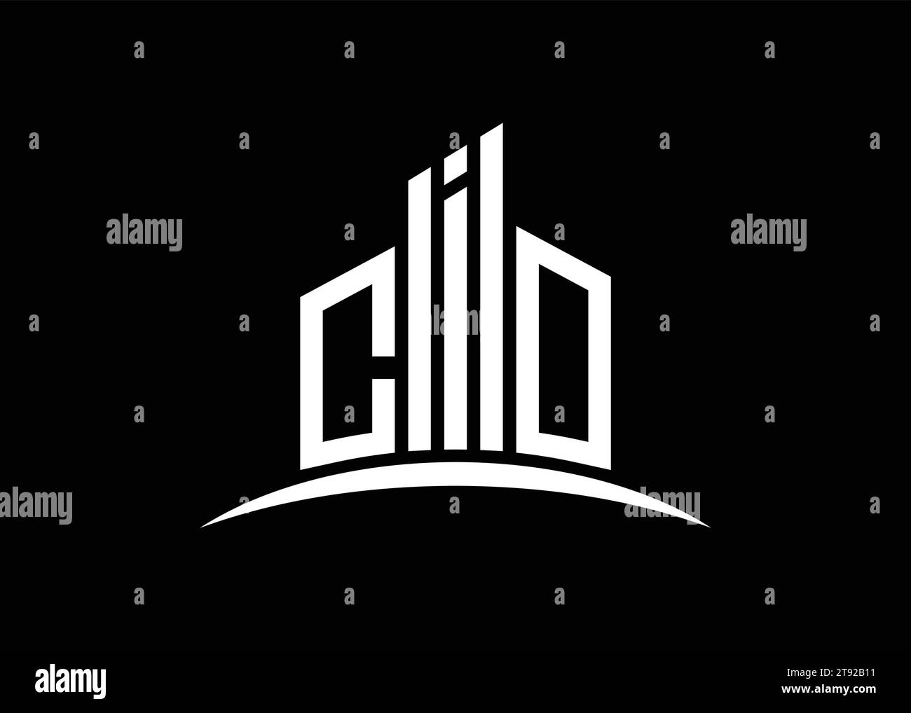 Letter CIO building vector monogram logo design template. Building ...