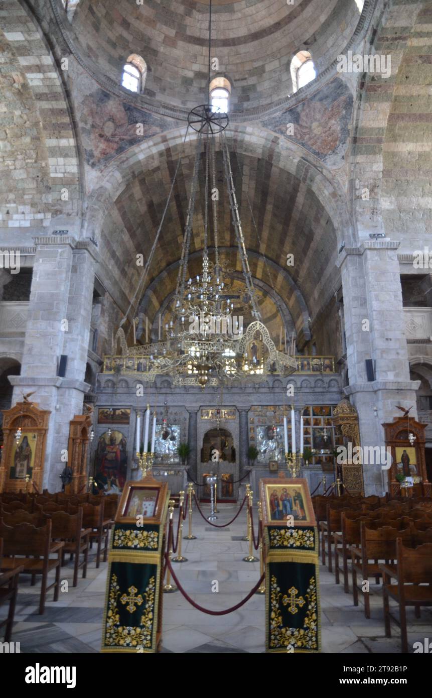 Greece, Aegean, Kyklades, Paros island the famous church of ...
