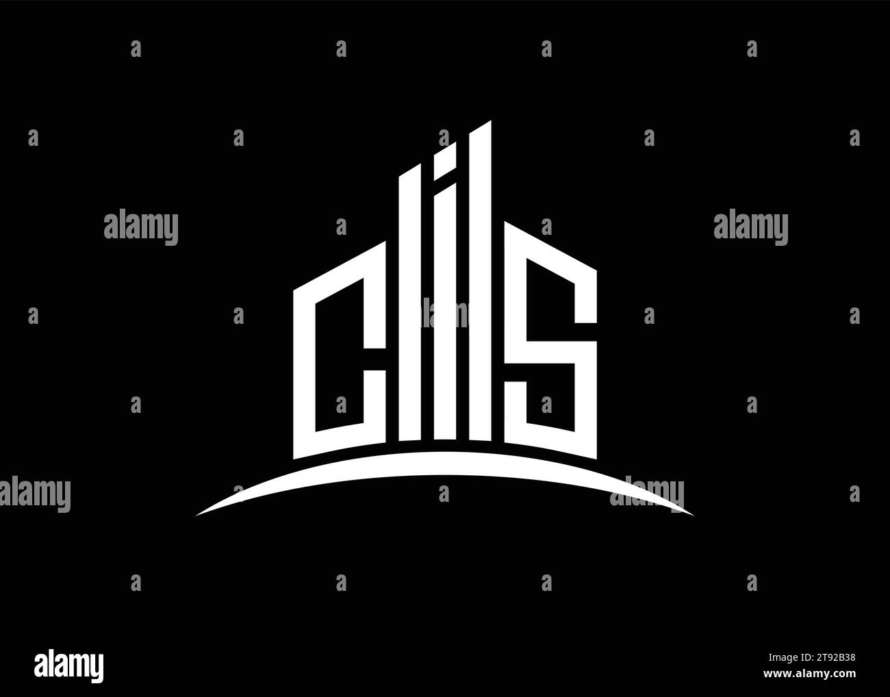 Letter CIS building vector monogram logo design template. Building ...
