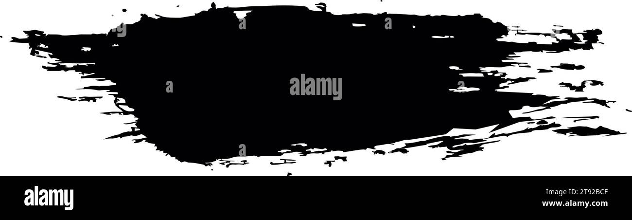 Long grunge background for text. Black vector brush strokes. Smear of ...