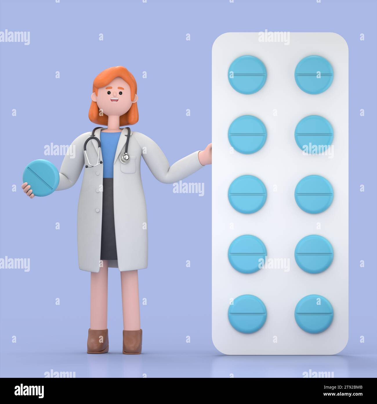 Doctor cartoon character holding clip hi-res stock photography and ...