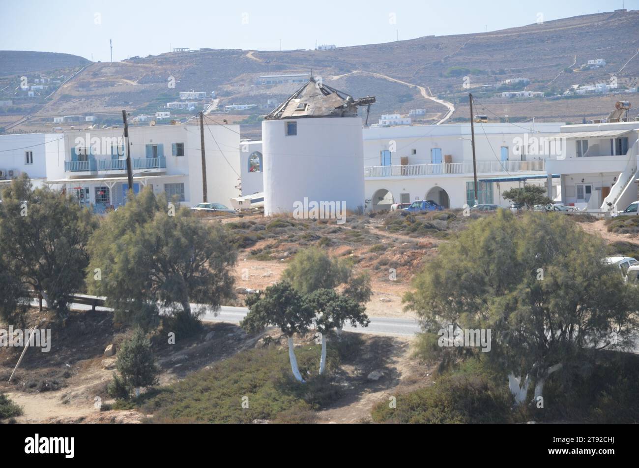 Greece, Aegean, Kyklades, Antiparos island the village and neoclassical ...