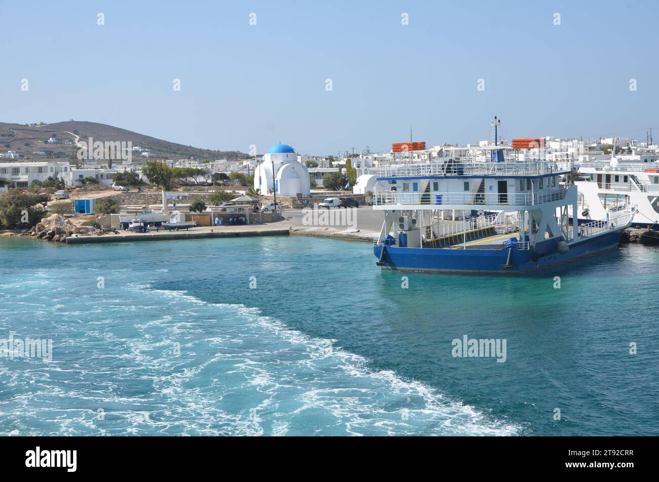 Greece, Aegean, Kyklades, Antiparos island the village and neoclassical ...