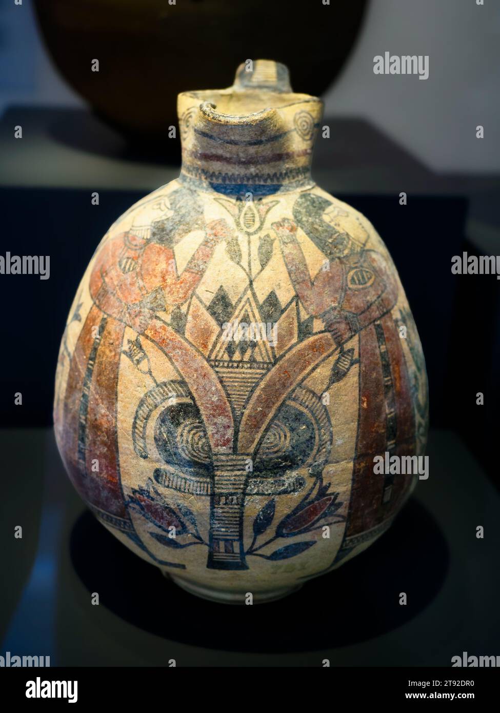 Cypriot jug with figures, birds and lotus flowers (750-600 BC ...