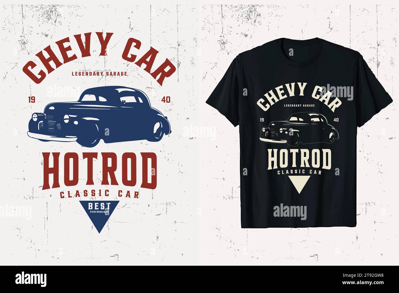 Chevy Hotrod Car vector T-shirt Design. classic car t-shirt graphic ...