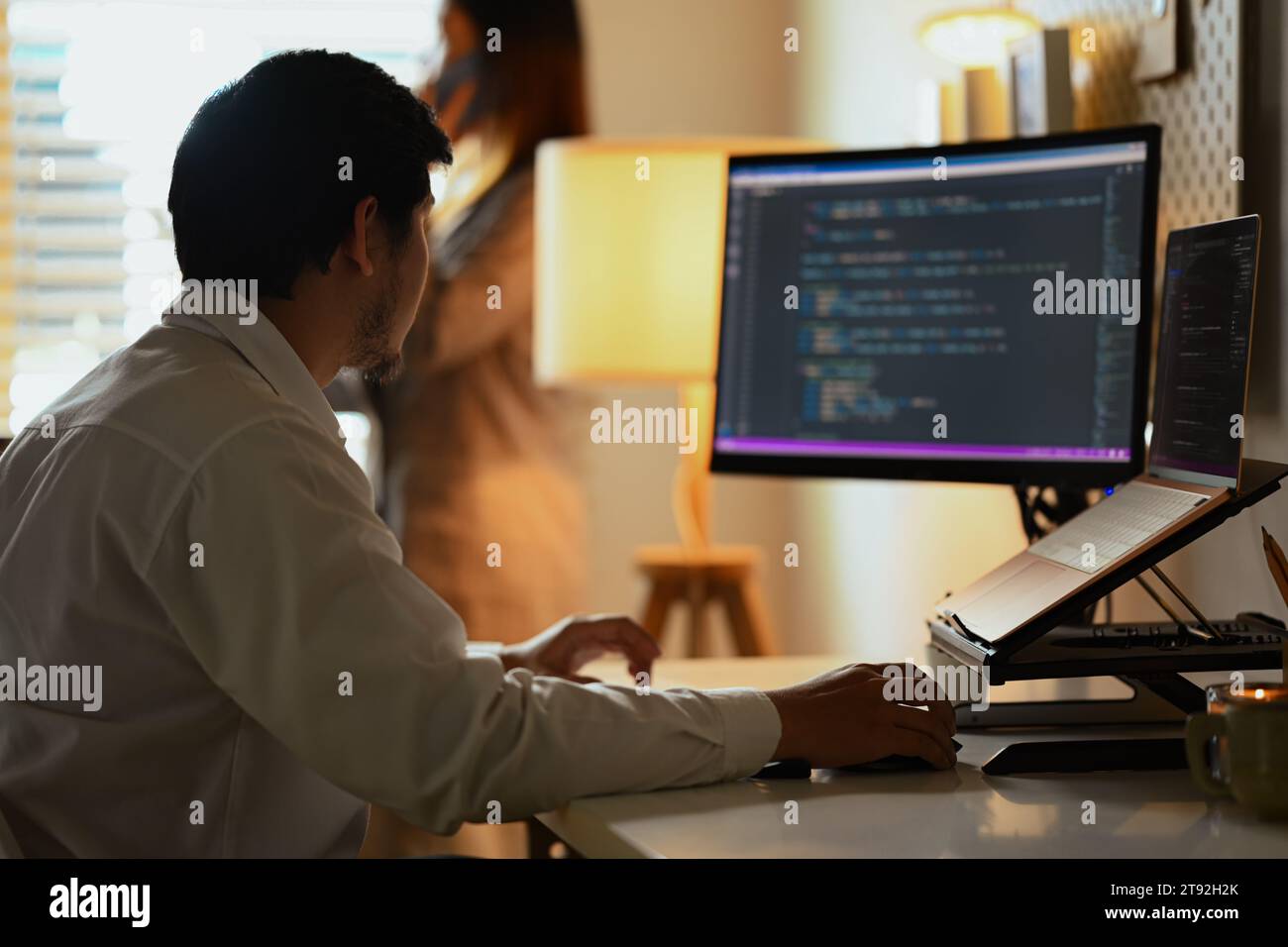 Software developers in data center hi-res stock photography and images ...