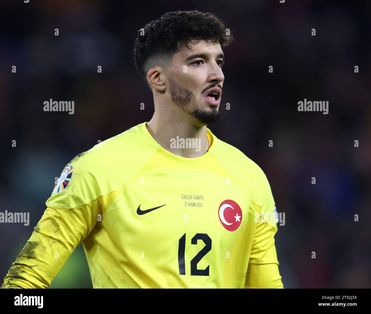Cardiff, UK. 21st Nov, 2023. Altay Bayindir of Turkey during the UEFA ...