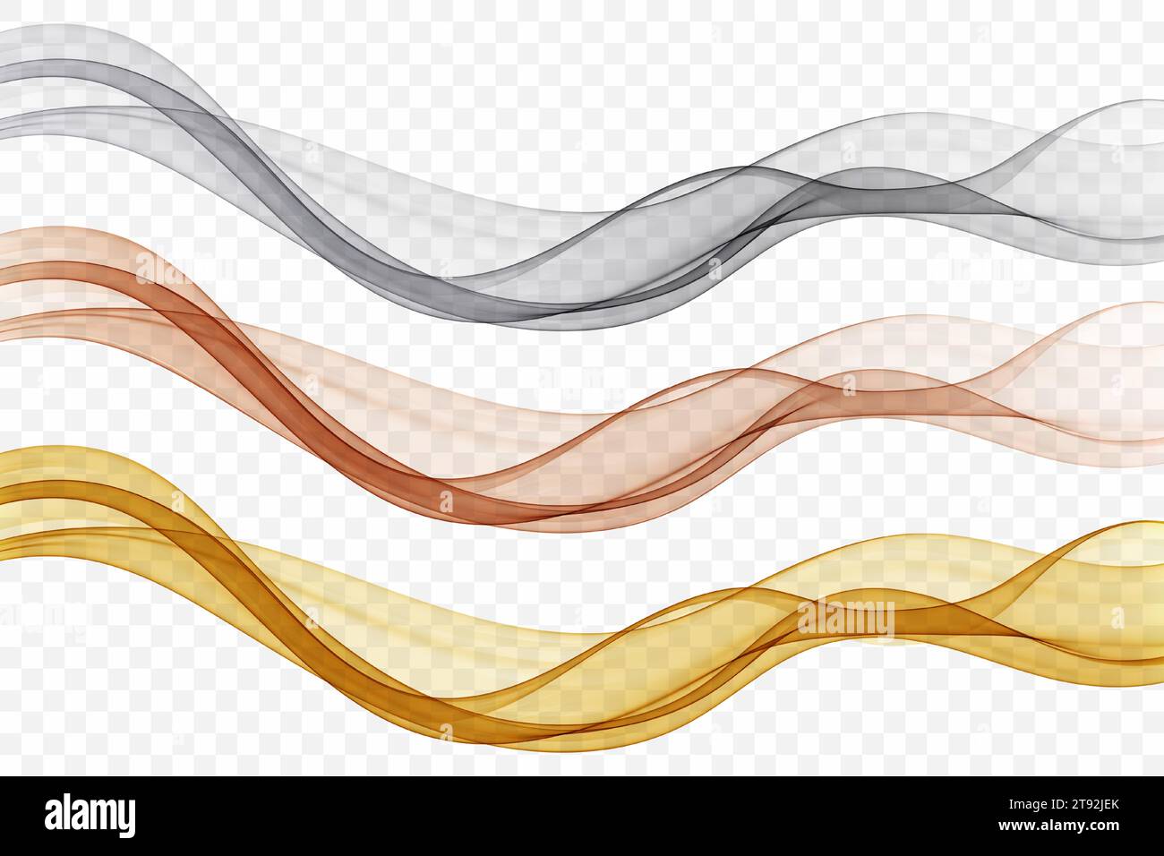 Smooth wave flow. Color wave. Set of abstract design elements Stock ...