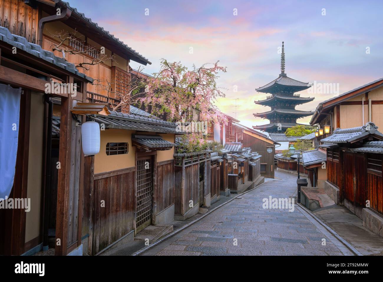 Kyoto, Japan - April 6 2023: The Yasaka Pagoda known as Tower of Yasaka ...