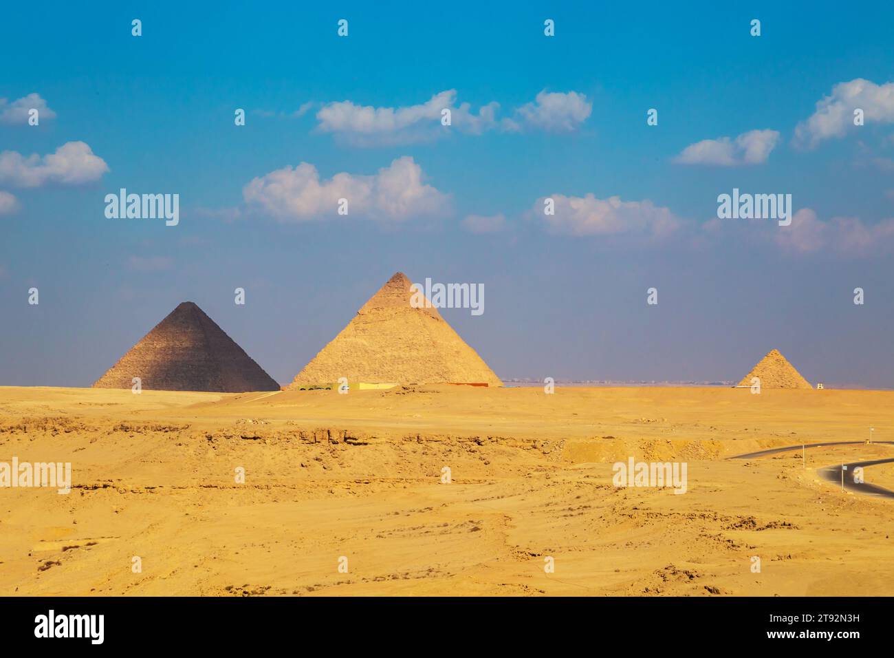 Great Egyptian pyramids. The black pyramid is an unusual natural ...