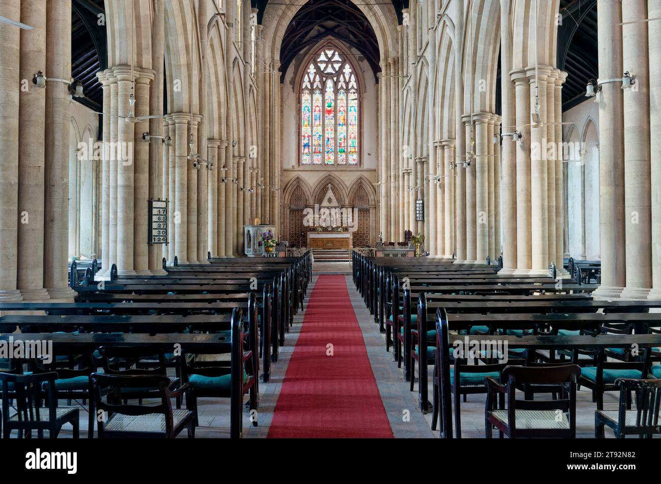 Inside view of the Church of St. John the Evangelist, better known as ...
