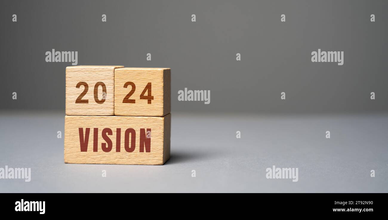 2024 vision concept. Concept for business ideas and goals. Strategy ...