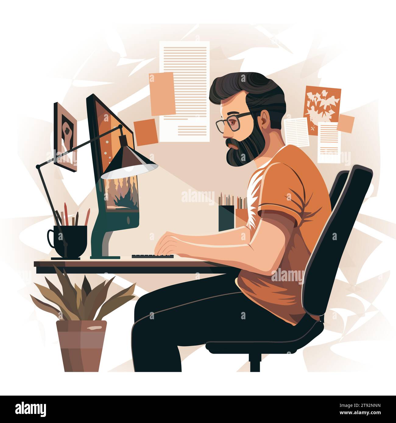 Freelance graphic design work Stock Vector Images - Alamy