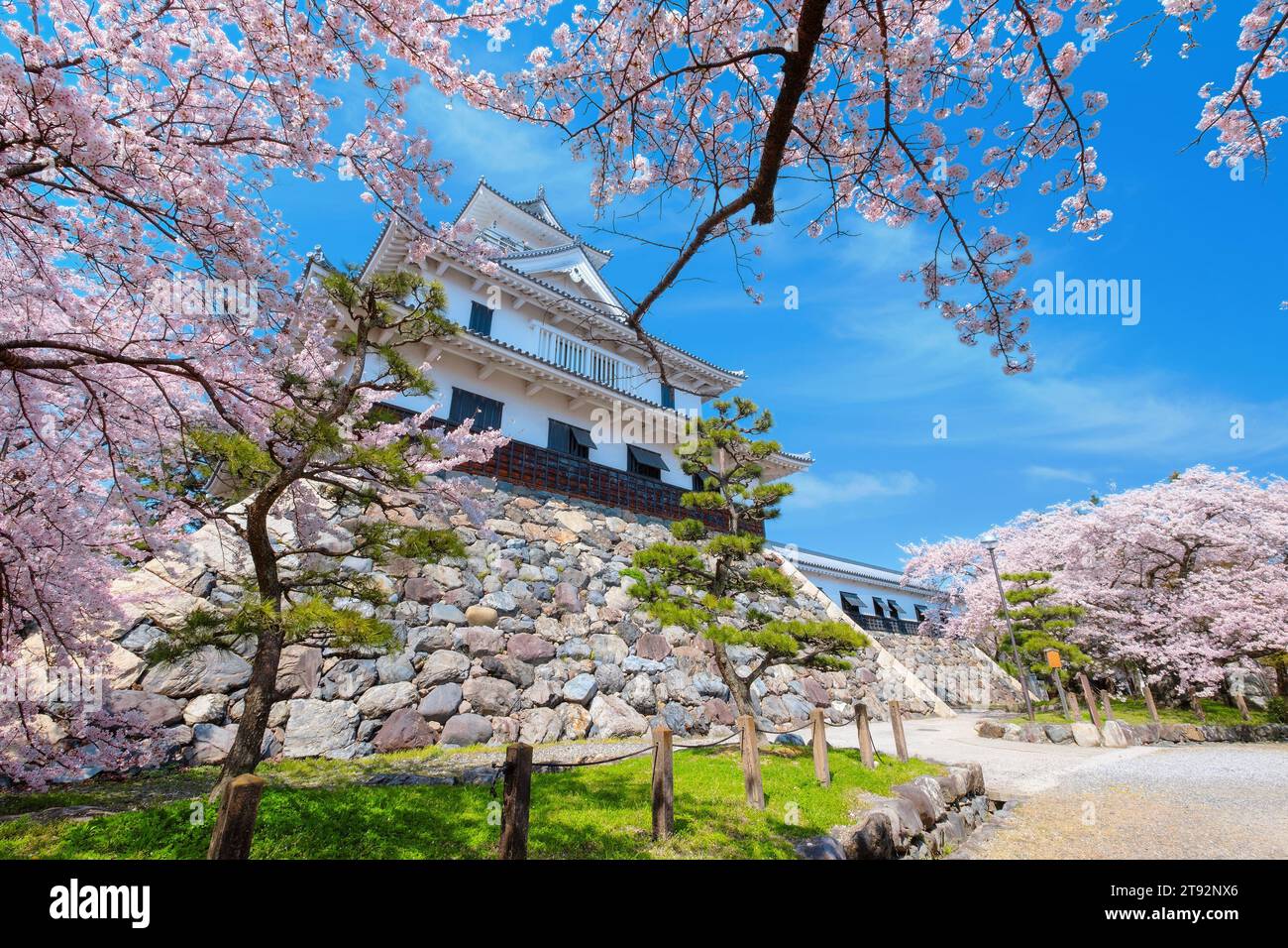 Shiga, Japan - April 3 2023: Nagahama Castle built by feudal lord ...