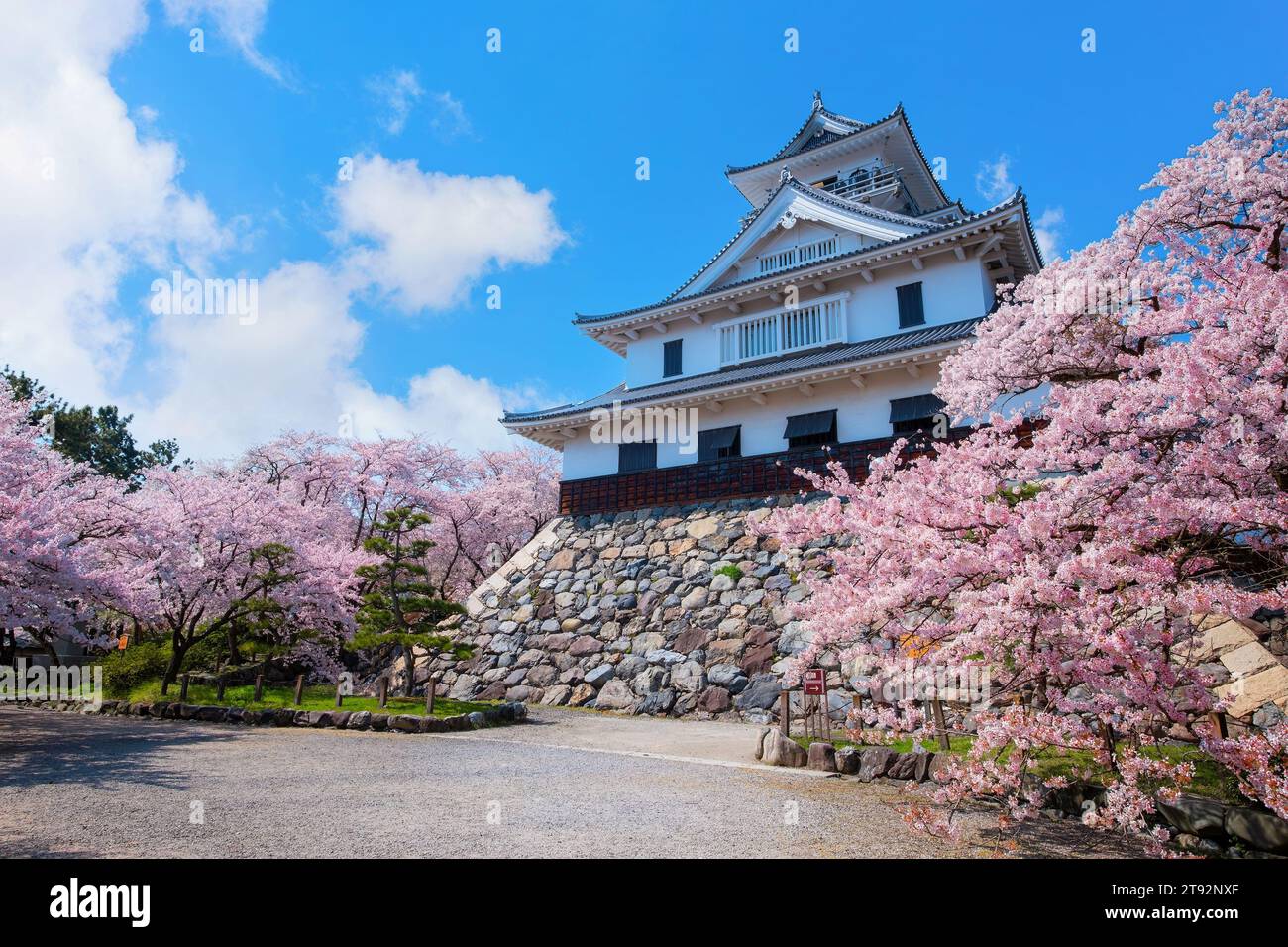 Shiga, Japan - April 3 2023: Nagahama Castle built by feudal lord ...