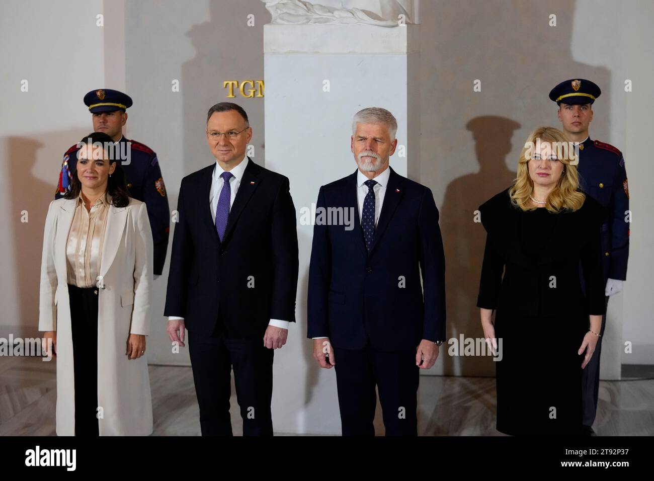 Czech Republic's President Petr Pavel, 2nd right, Slovakia's President ...