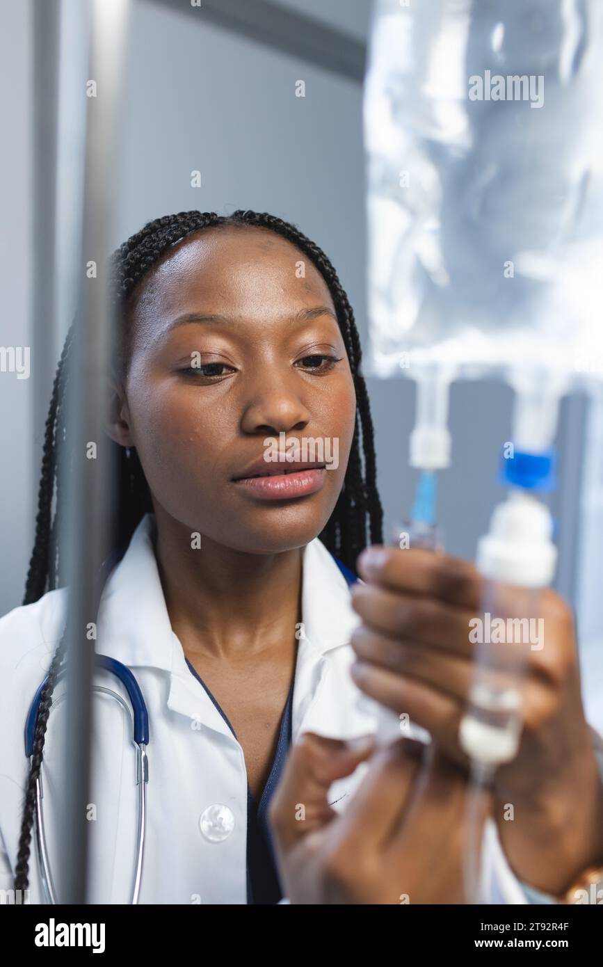 African american female doctor applying hi-res stock photography and ...