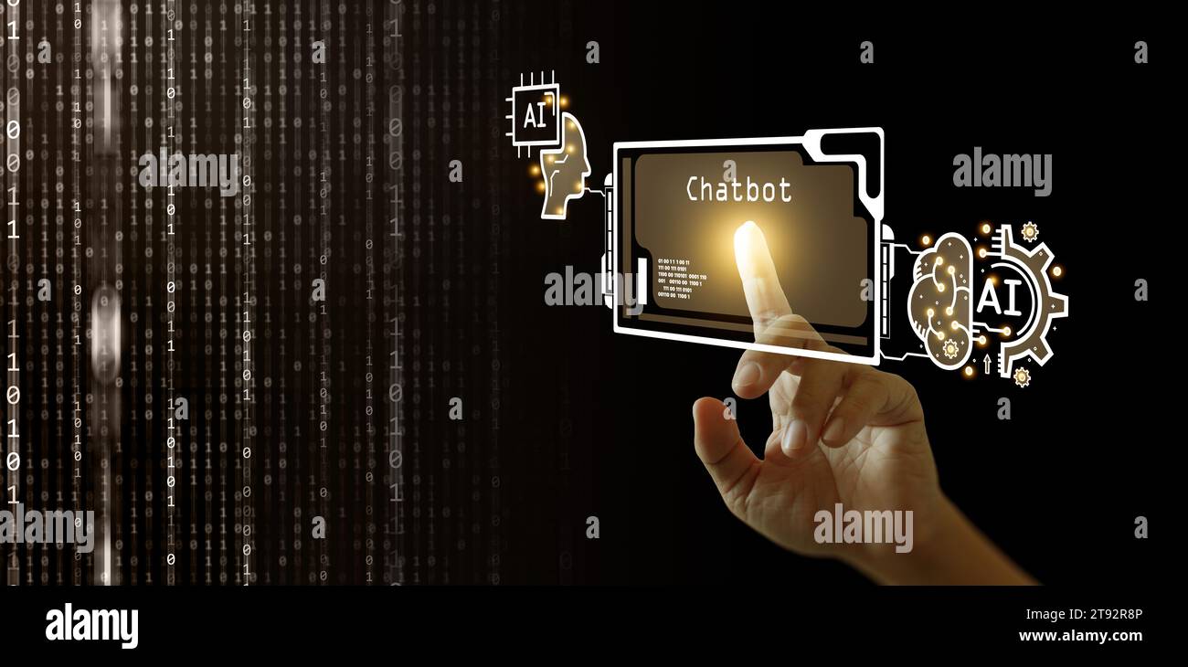 Ai Tech Chat Bot Chat With Ai Virtual Graphic Of A Generative Conversational Chatbot A Man