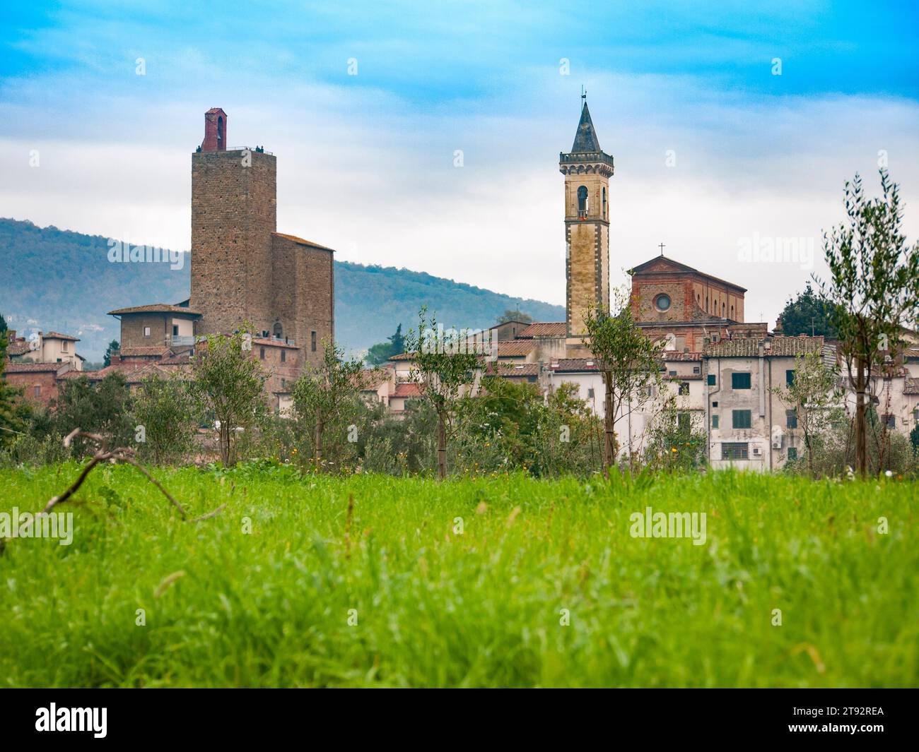 Italy, Tuscany, Florence district, The Vinci village, birthplace of ...