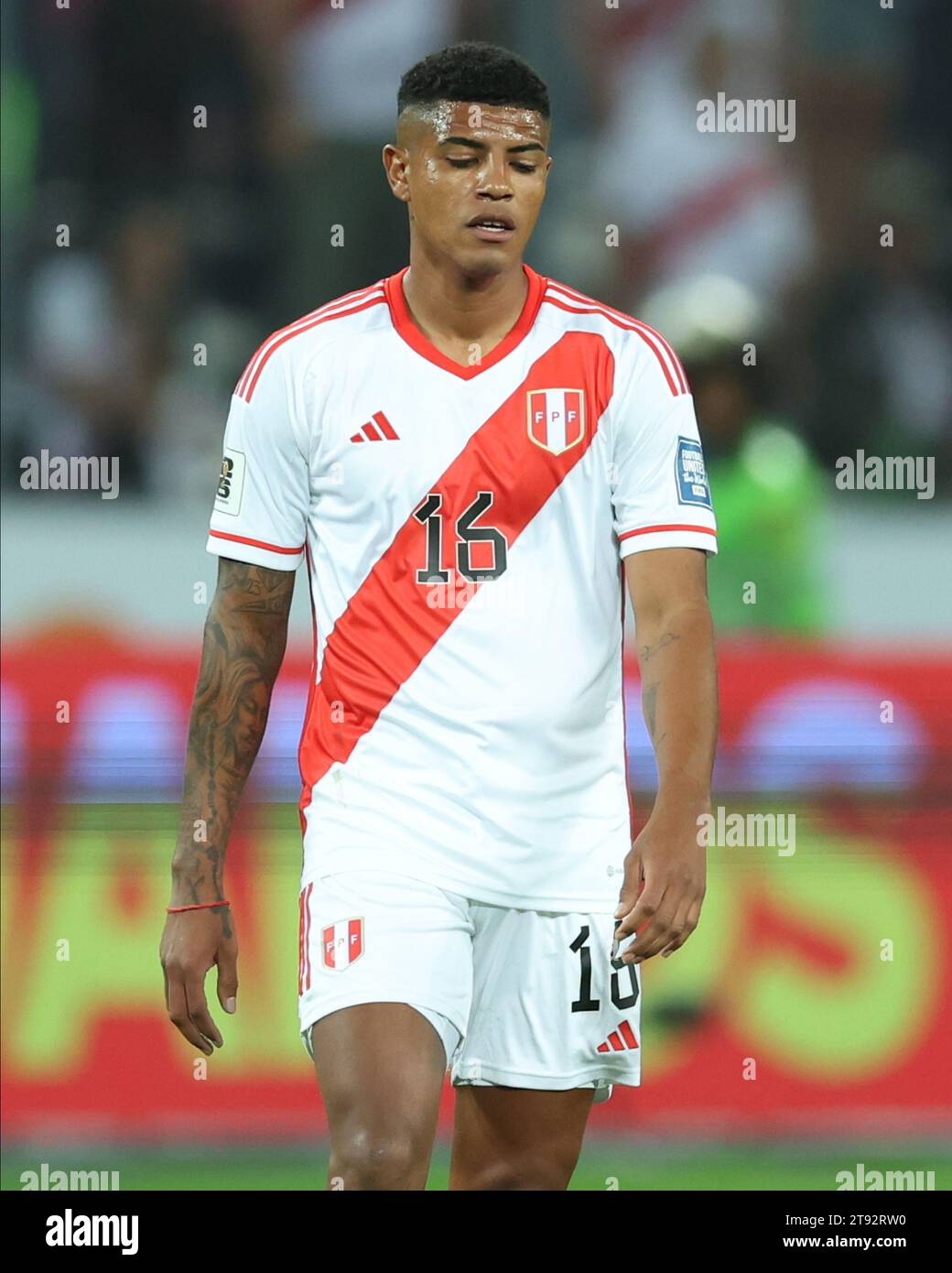 Lima, Peru. 21st Nov, 2023. Wilder Cartagena of Peru during the FIFA 2024 World Cup qualifying ...