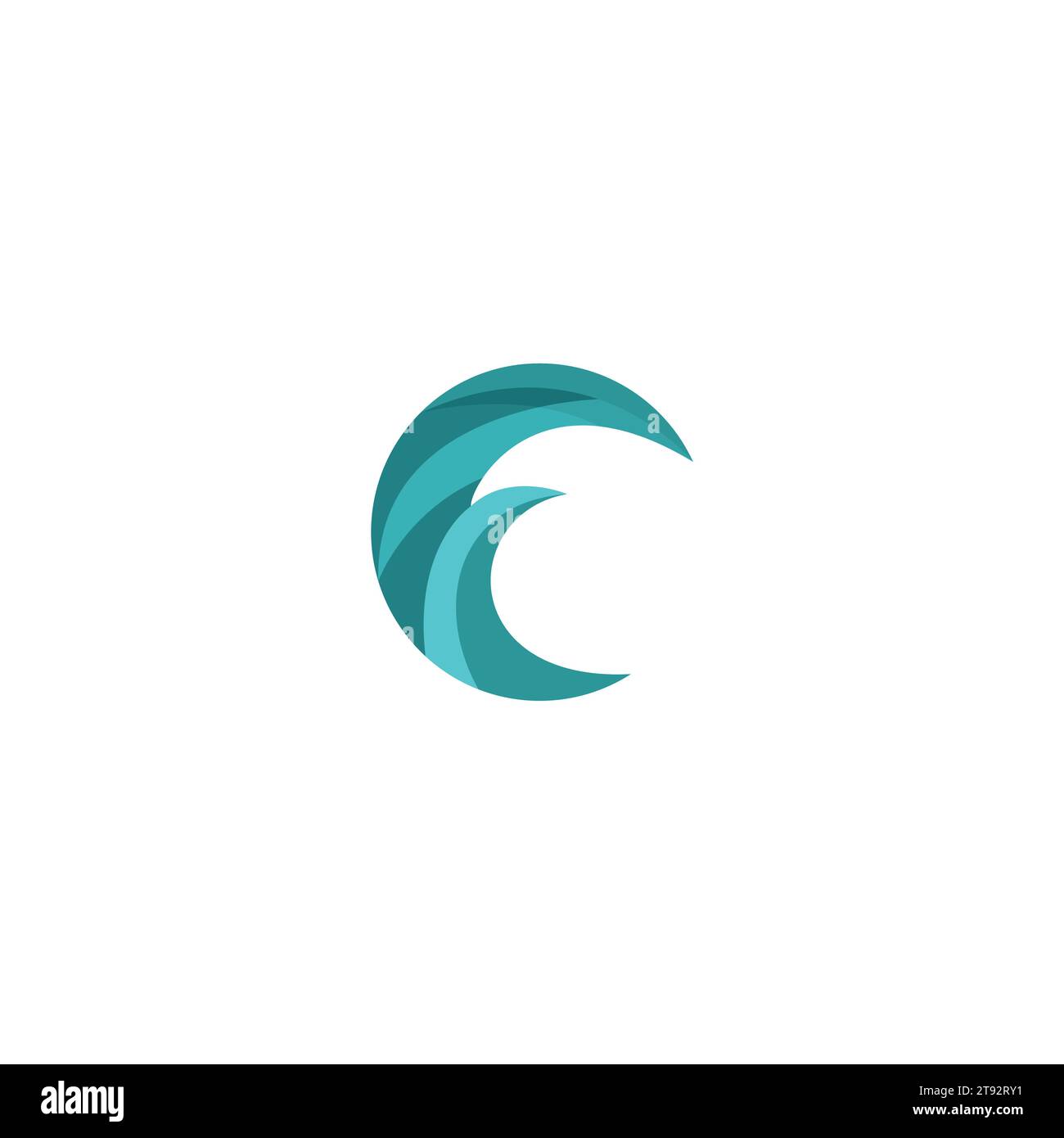 Initial letter sea wave Cut Out Stock Images & Pictures - Alamy