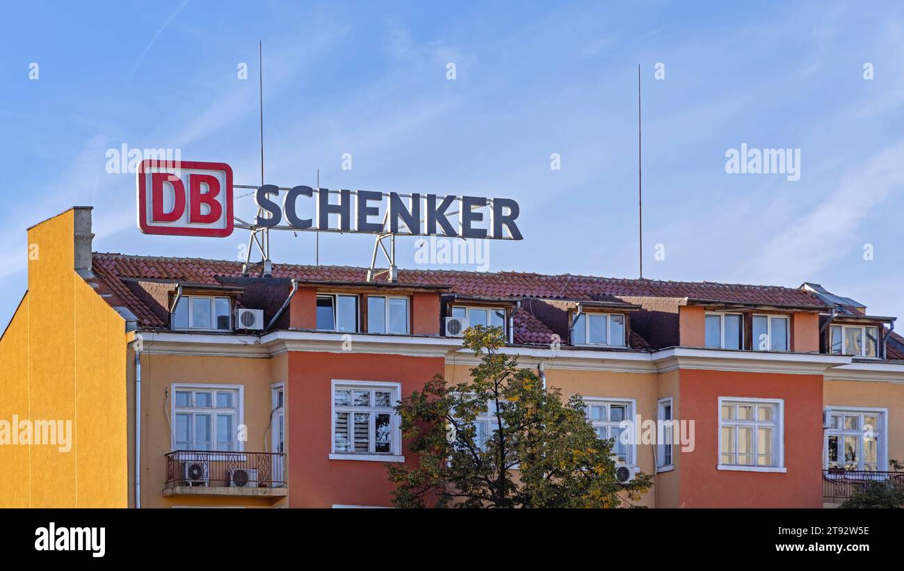 Sofia, Bulgaria - October 16, 2023: German Company Deutsche Bahn ...