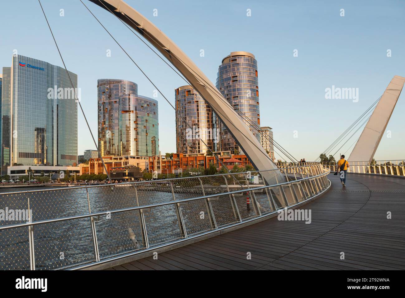 Foot bridge over Elizabeth Quay, Perth City Stock Photo - Alamy