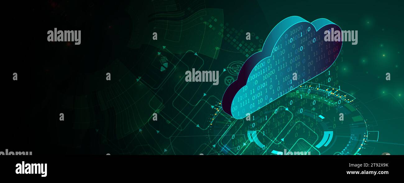 Cloud computing concept.Abstract connection technology background. Hand drawn vector Stock ...