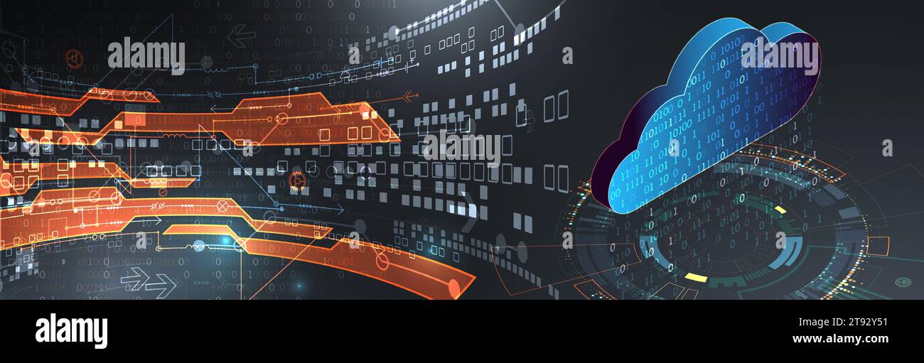 Cloud computing concept.Abstract connection technology background. Hand ...