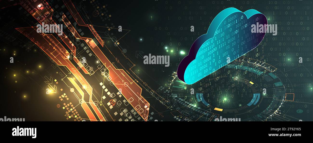 Cloud computing concept.Abstract connection technology background. Hand ...