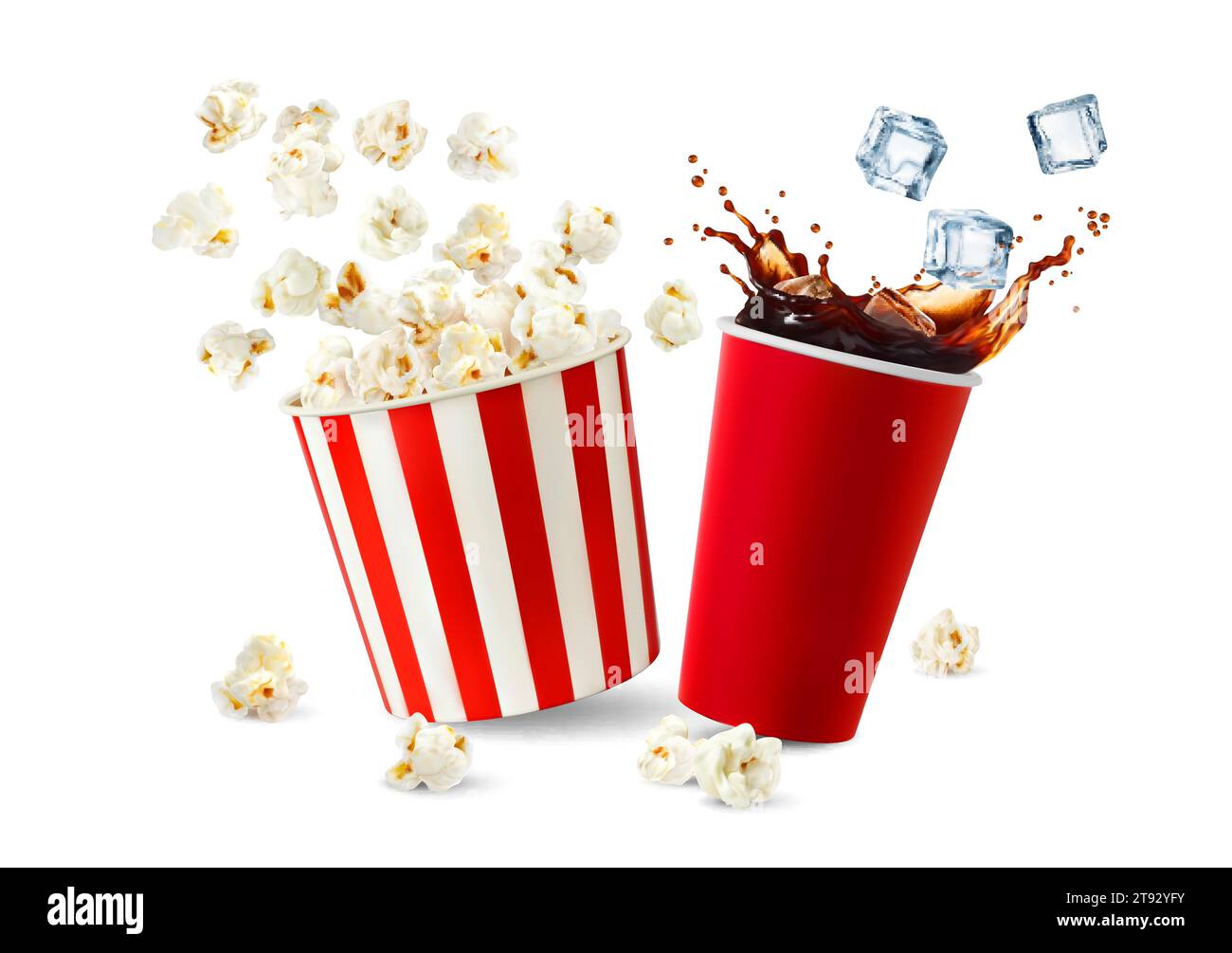 Flying pop corn Stock Vector Images - Alamy