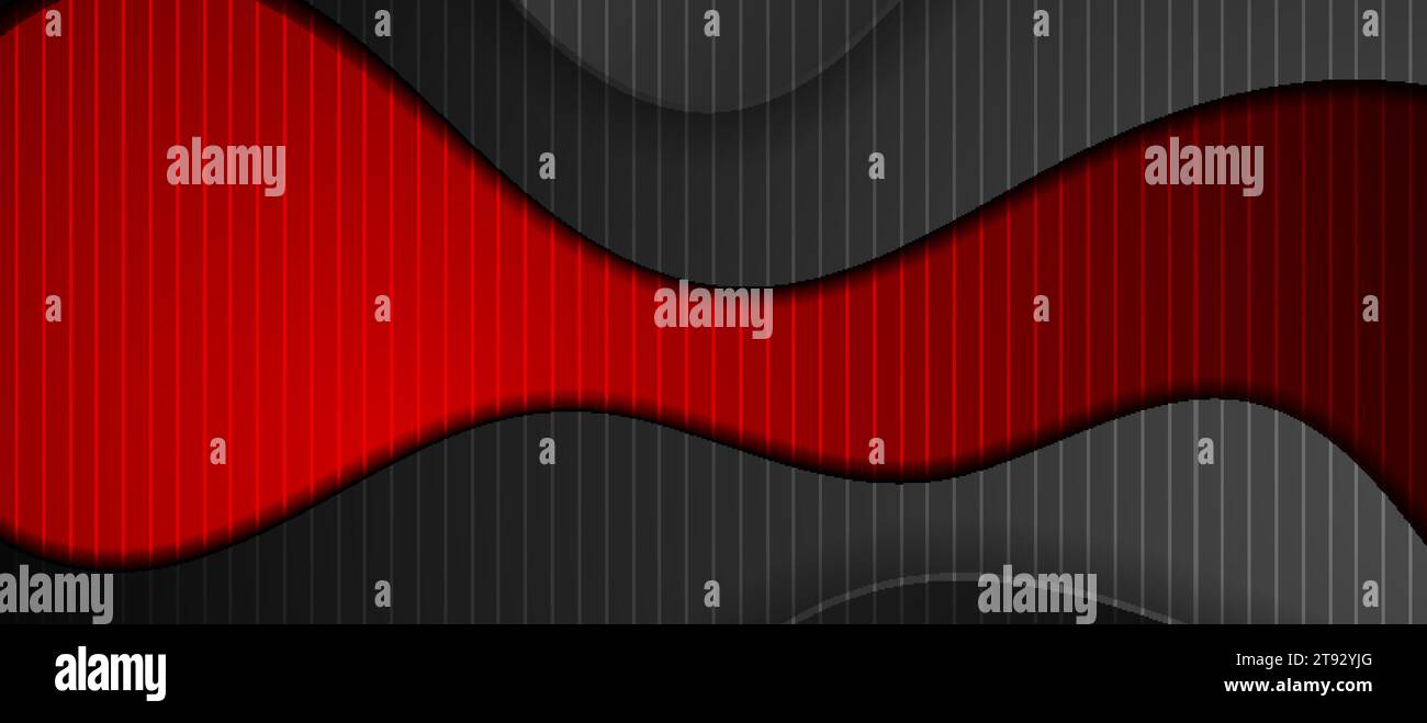 High contrast red and black abstract tech corporate wavy background ...