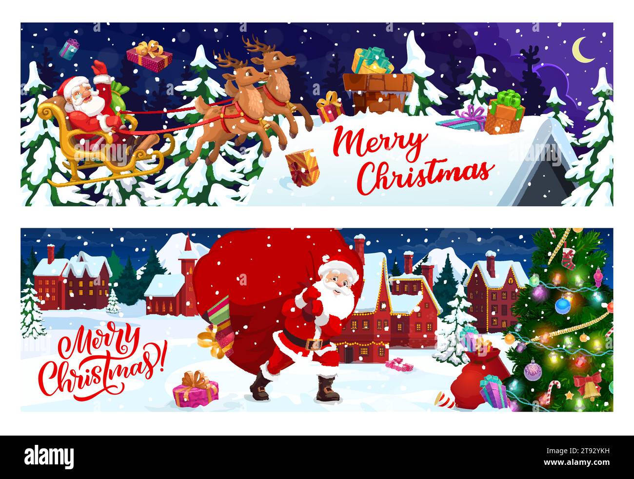 Huge snowy fir tree Cut Out Stock Images & Pictures - Alamy