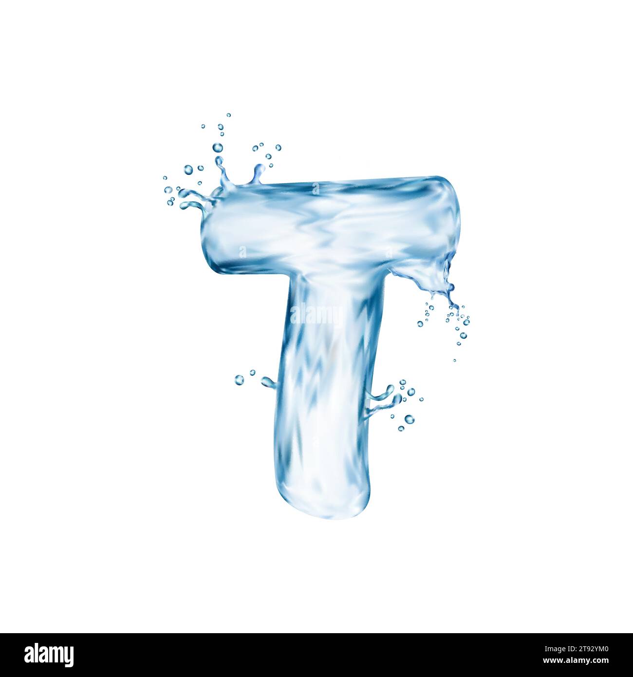 Realistic water font letter hi-res stock photography and images - Alamy