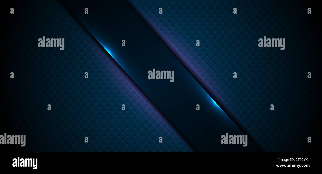 Dark geometric abstract tech background with glowing neon lights ...