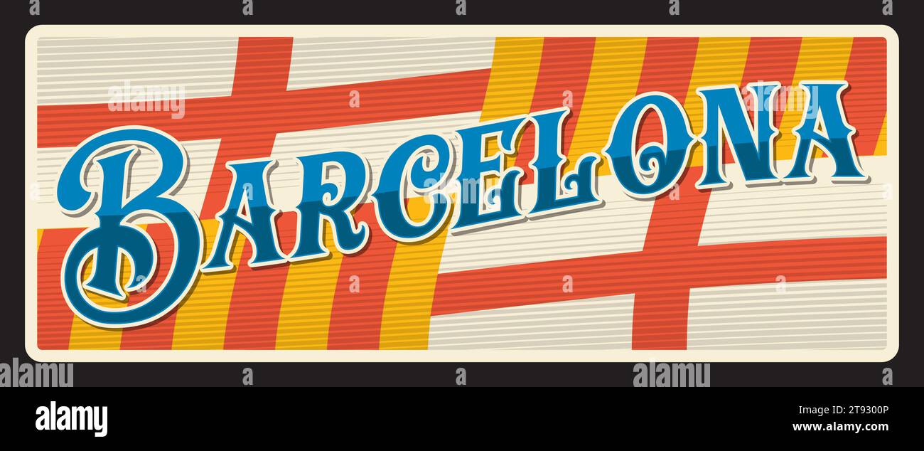 Barcelona plate Stock Vector Images - Alamy