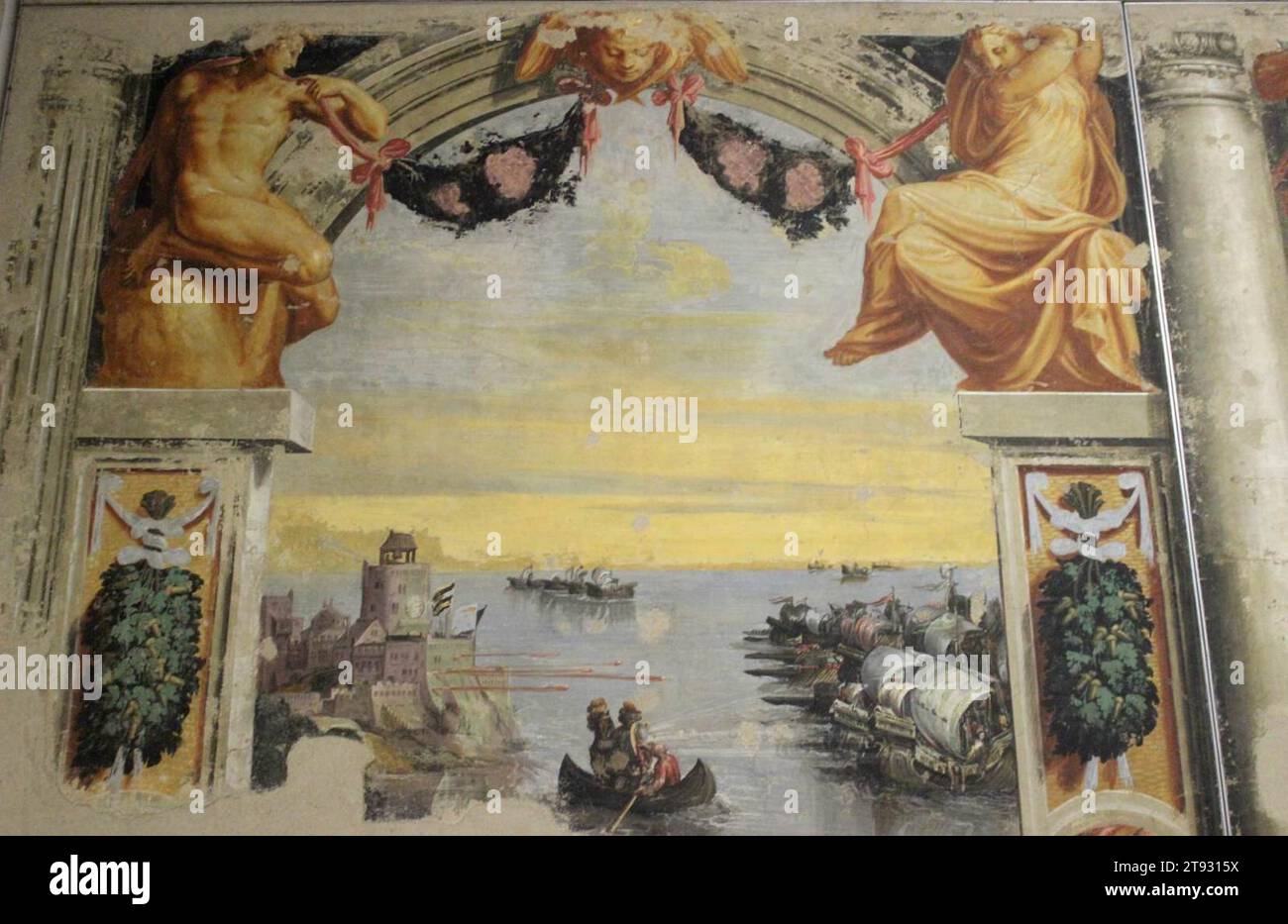 Orlando Furioso scenes (detail) c. 1560 by Niccolo Dell' Abbate Stock ...