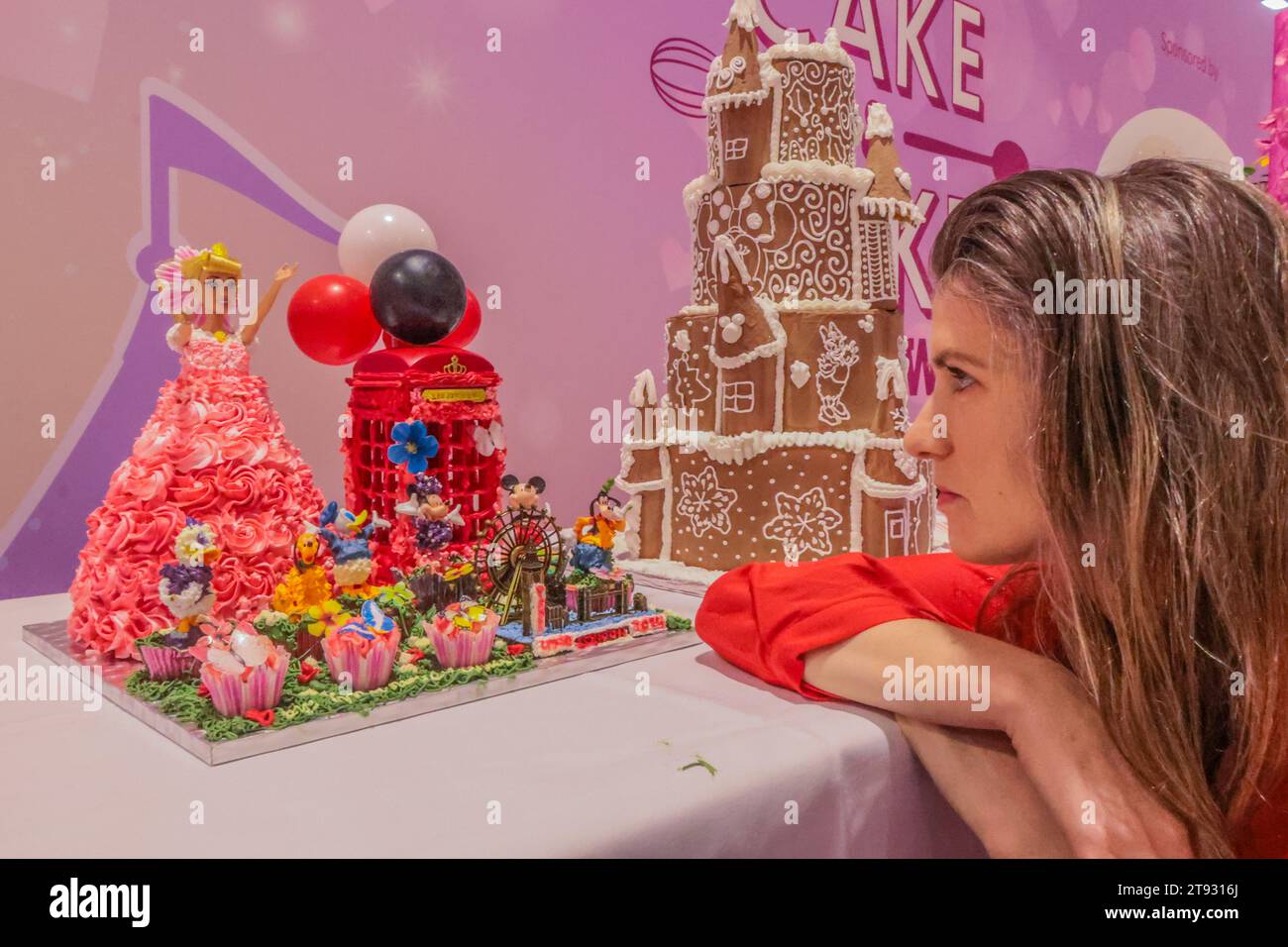 London, UK. 22nd Nov, 2023. London Olympia Cake and Bake show with this ...