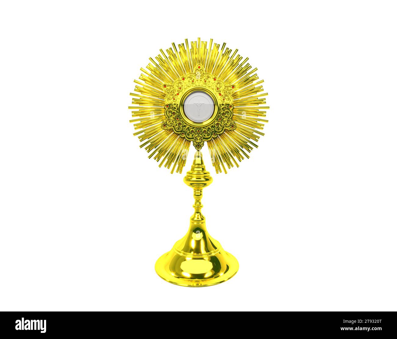 A monstrance containing the consecrated host, which is Our Lord Jesus ...
