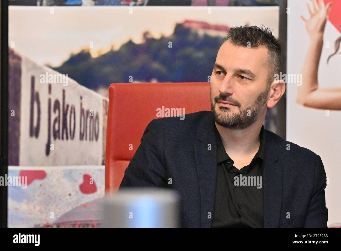 Brno, Czech Republic. 17th Nov, 2023. Head coach of the Czech Republic ...