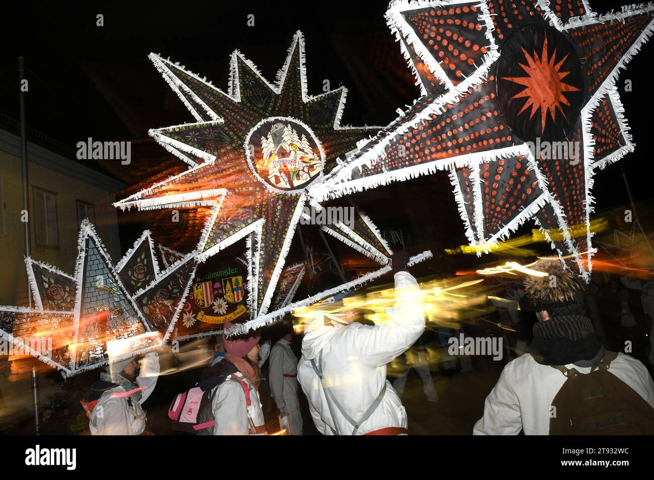 The Glöcklerlauf is an old custom around Lake Traunsee; men and women ...