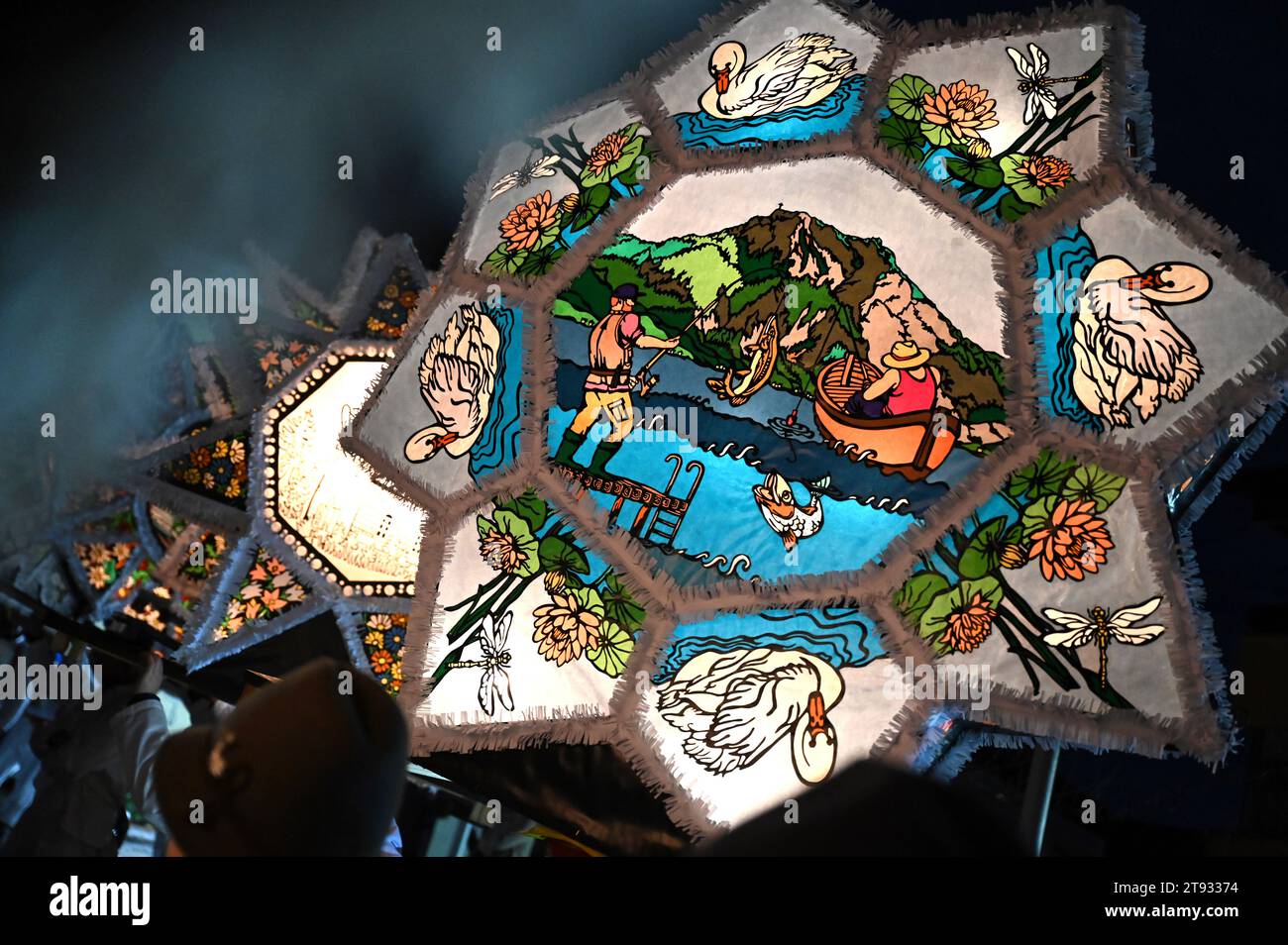 The Glöcklerlauf is an old custom around Lake Traunsee; men and women ...